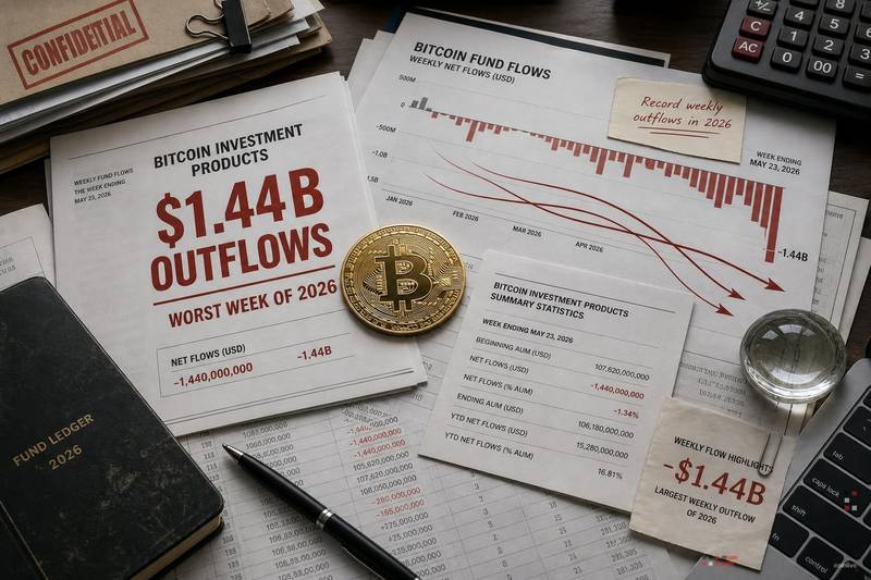 Bitcoin Investment Products Suffer $1.44B in Outflows — Worst Week of 2026