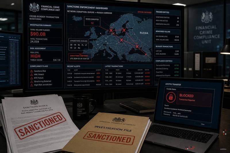 UK Sanctions Crypto Network Over Alleged $90B Russia Flows